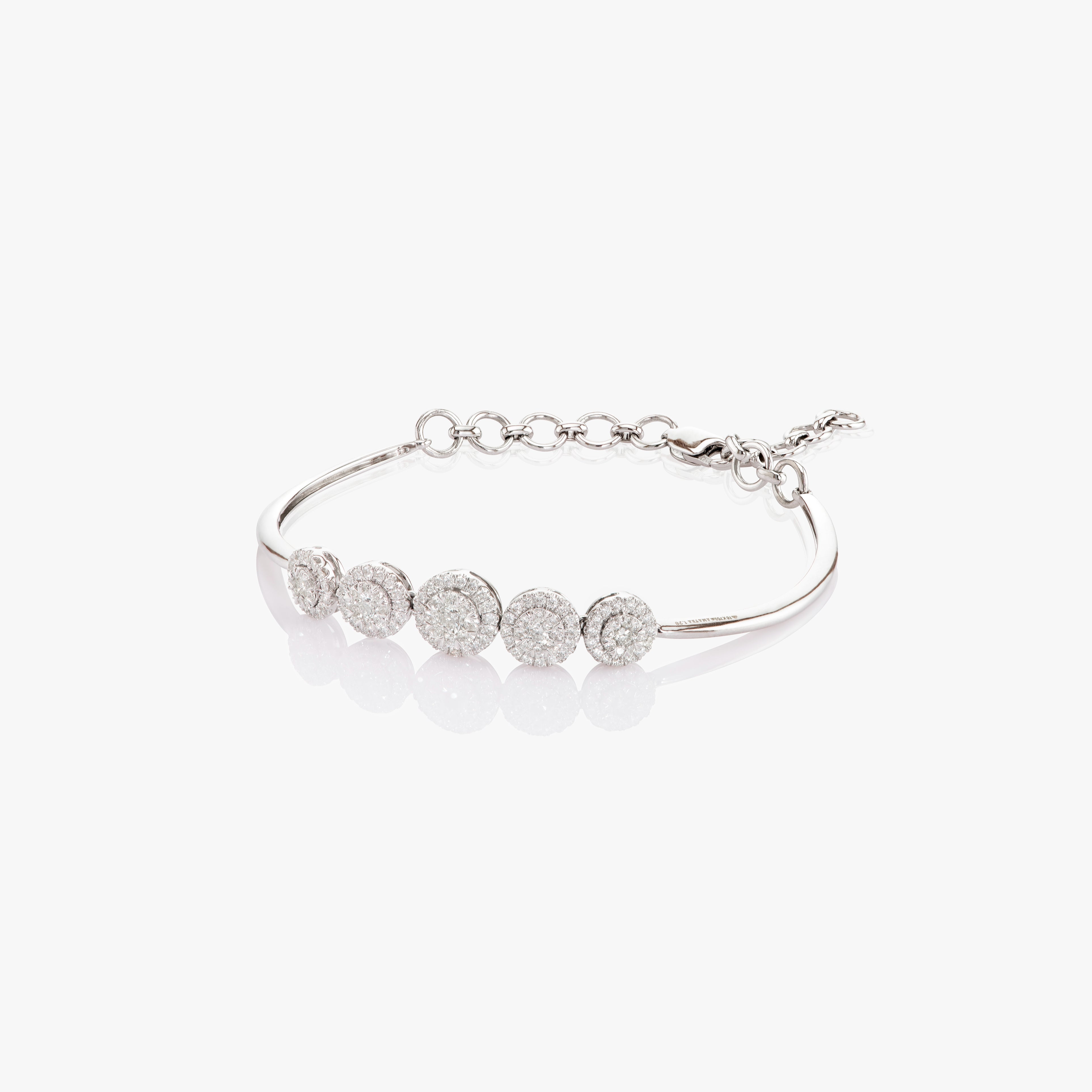 Astra Quintuple Diamond Cluster Bracelet – AMAYRA